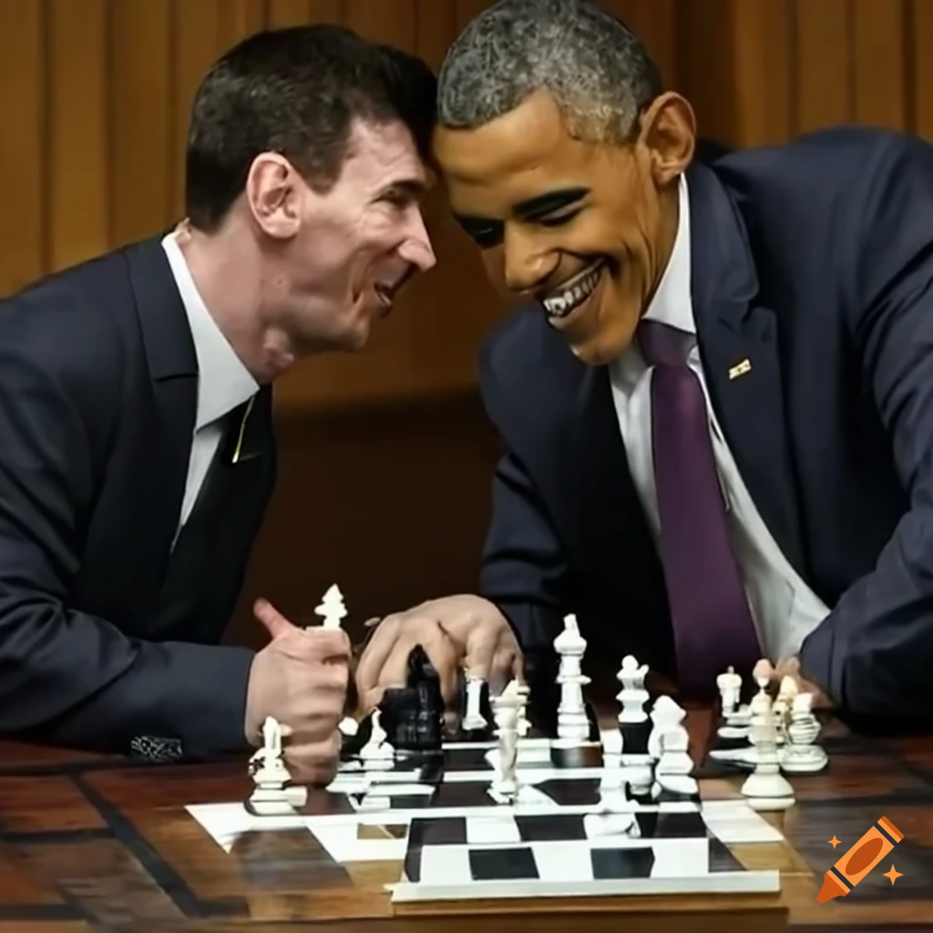 Willem alexander and heino playing chess together on Craiyon