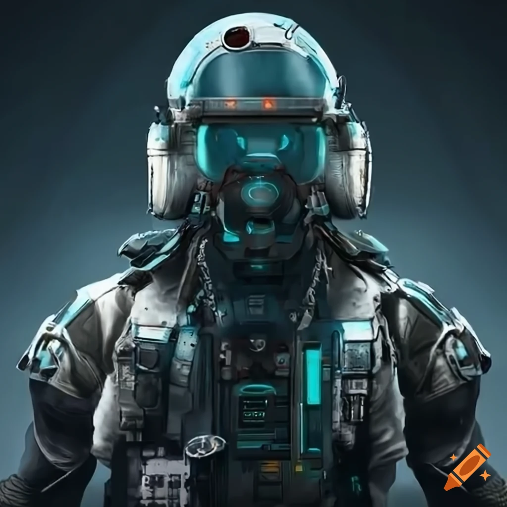 Detailed cockpit of a futuristic male space combat pilot on Craiyon