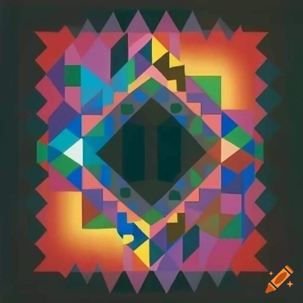 Geometric surreal illusions by Victor Vasarely on Craiyon