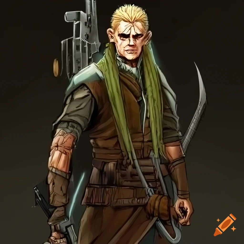 Comic-style soldier with machine gun on Craiyon