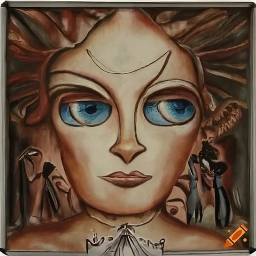 Painting titled 'thunderbirds' by leonora carrington on Craiyon