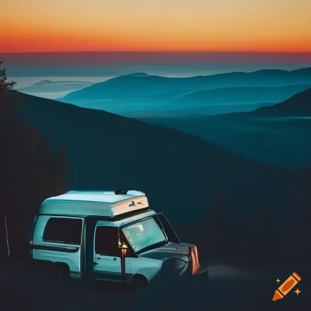 Image of van life adventure in the wilderness on Craiyon