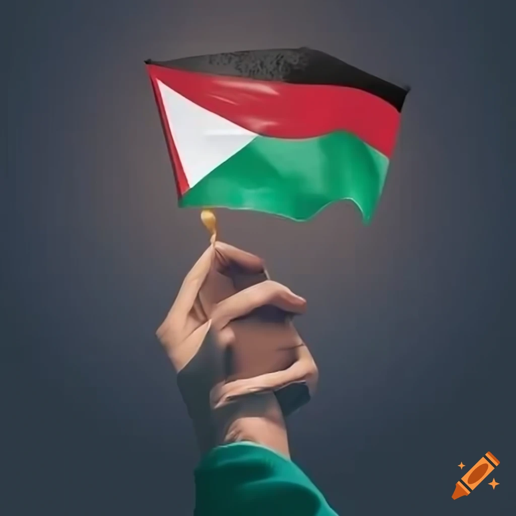 Image promoting crypto donations for palestine on Craiyon
