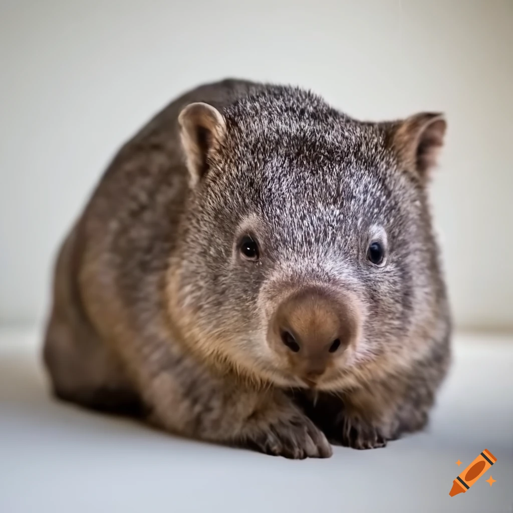 Wombat relaxing on a couch in a living room on Craiyon
