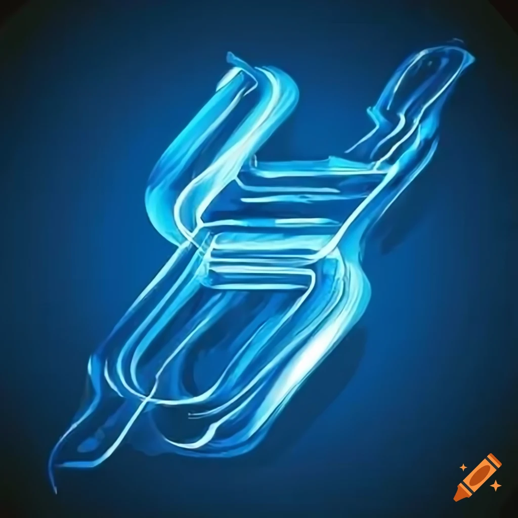 Vibrant blue sign with bold text on modern background