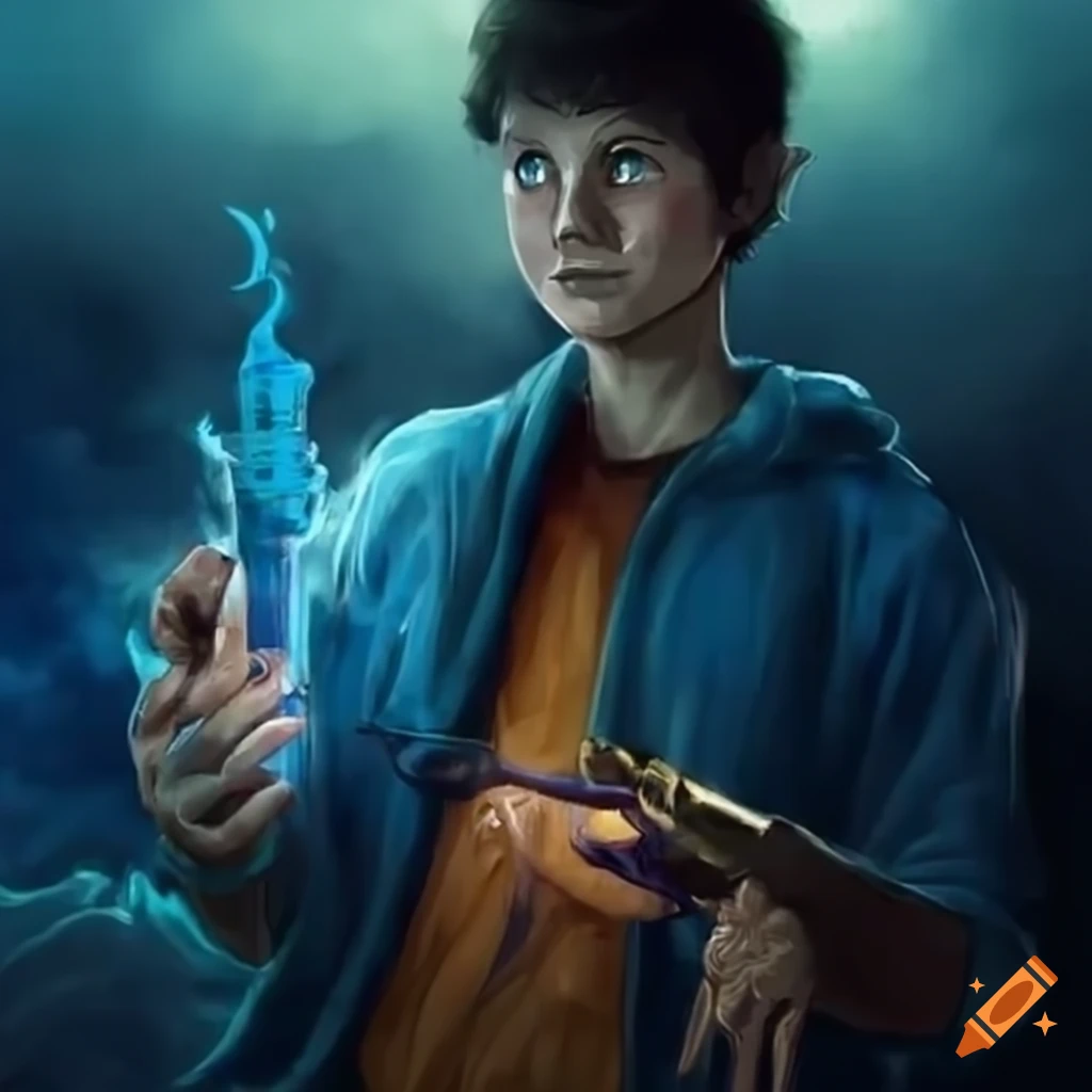 Percy jackson and an old man drinking potions