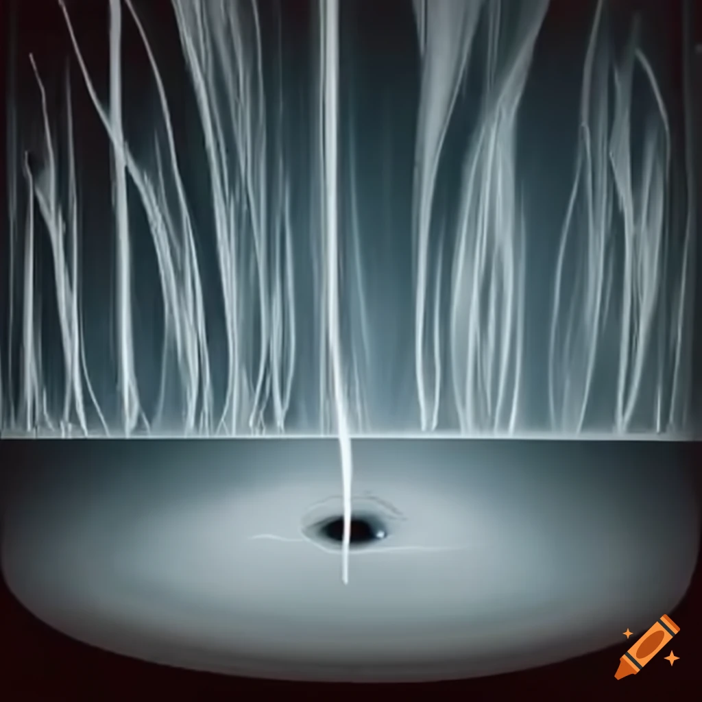 Pencil drawing representing wave function collapse on Craiyon