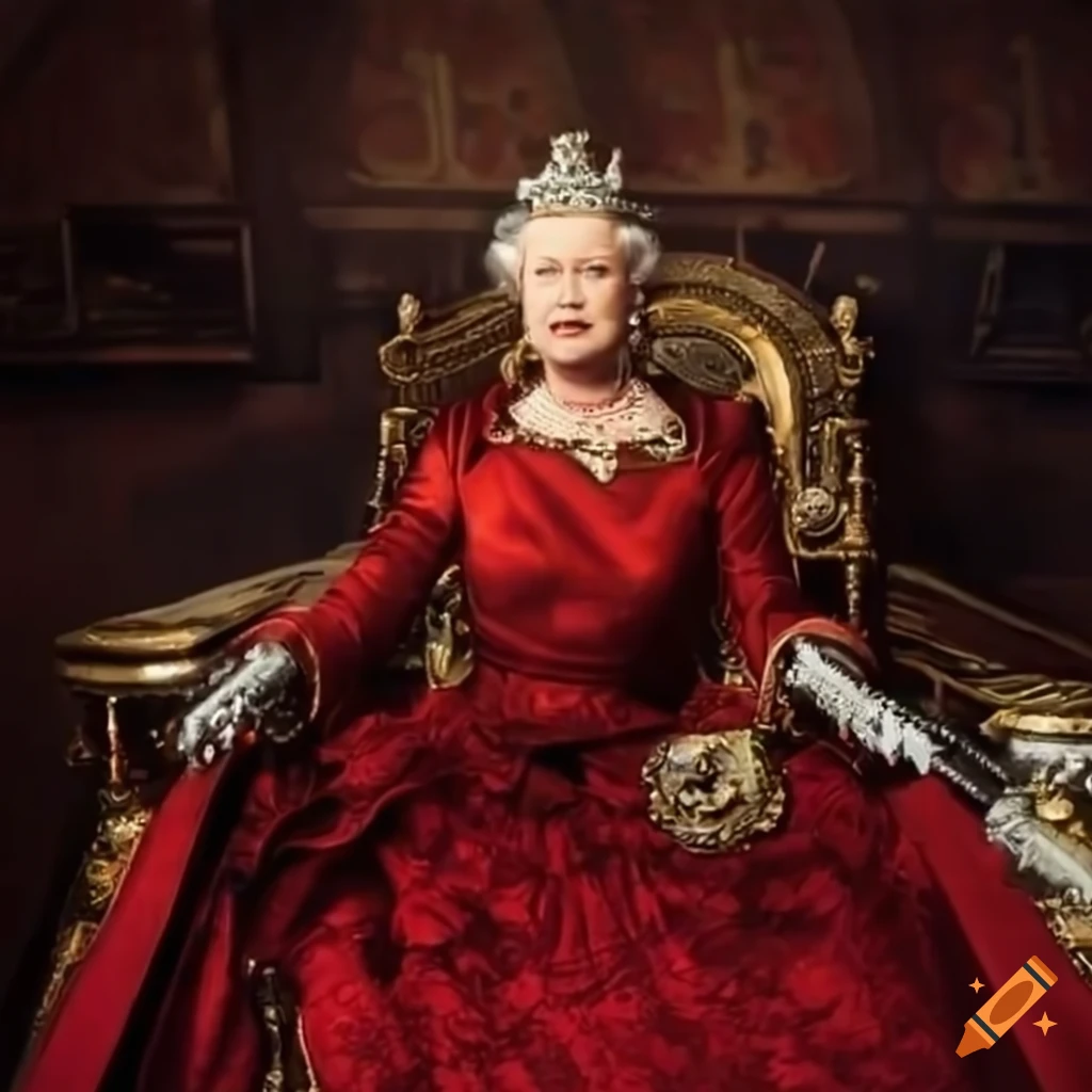 Queen elizabeth ii in warhammer 40k style on Craiyon