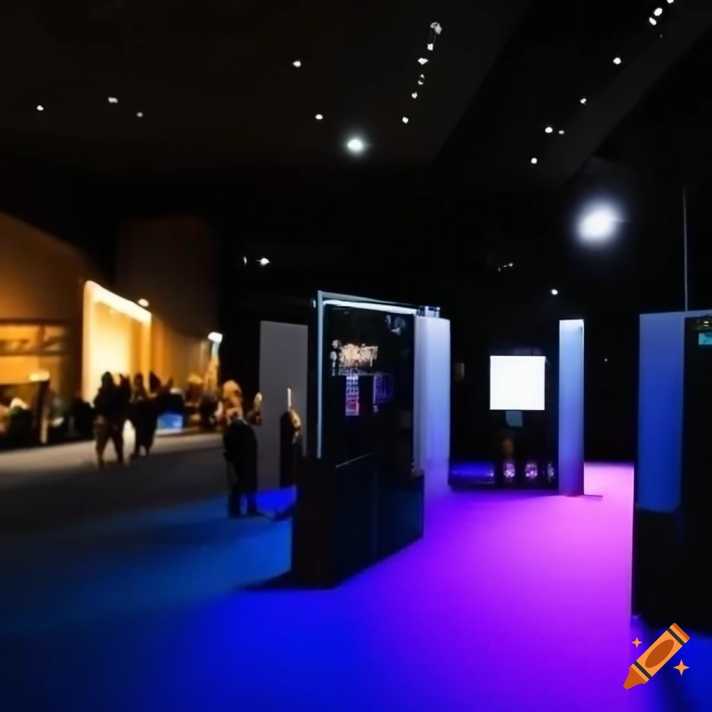 Professional exhibition with stands and visitors