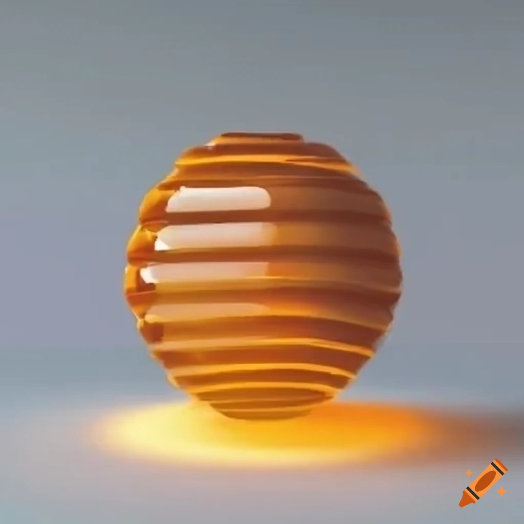 Honey ball illustration with transparent background on Craiyon