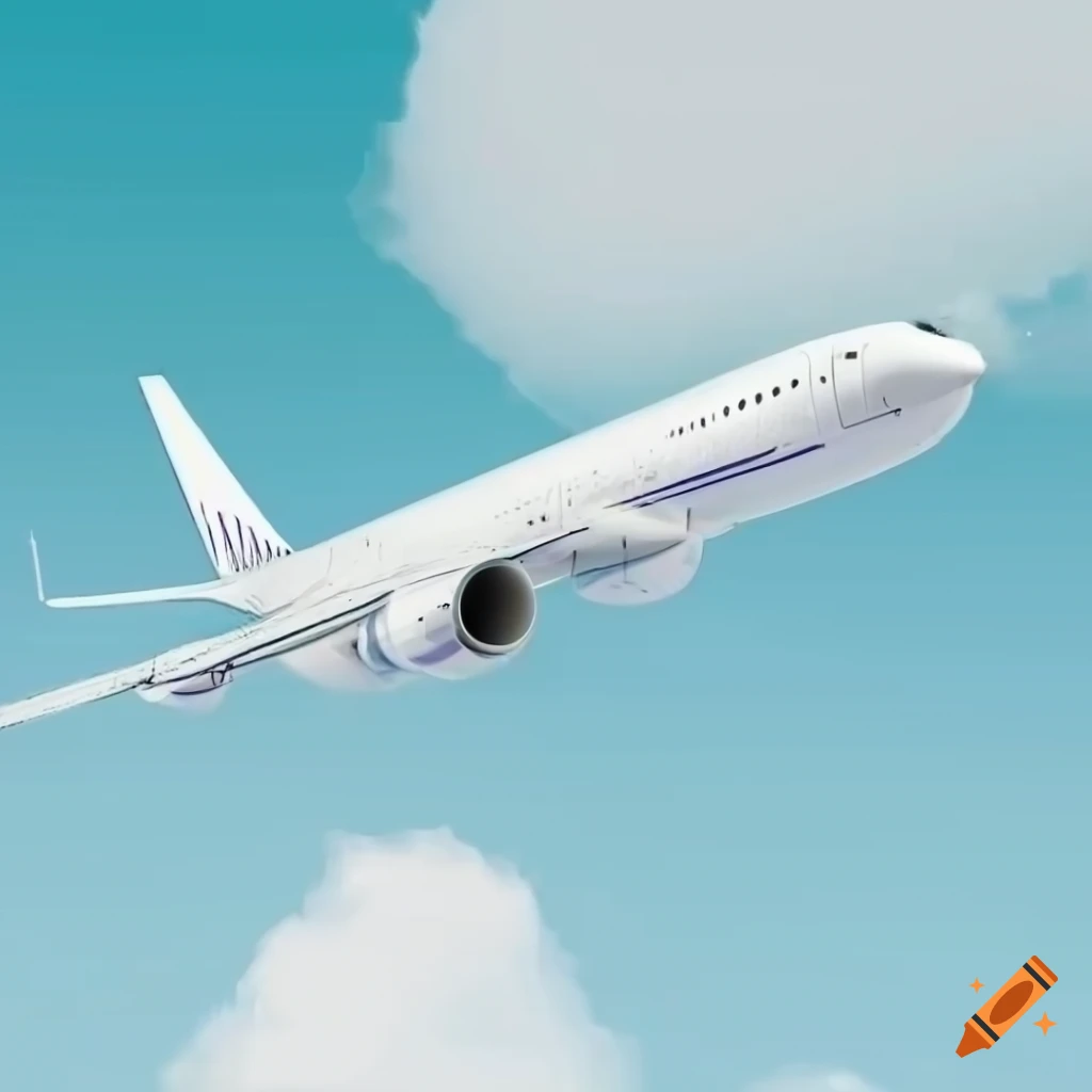 Small airplane flying towards a tropical destination on Craiyon