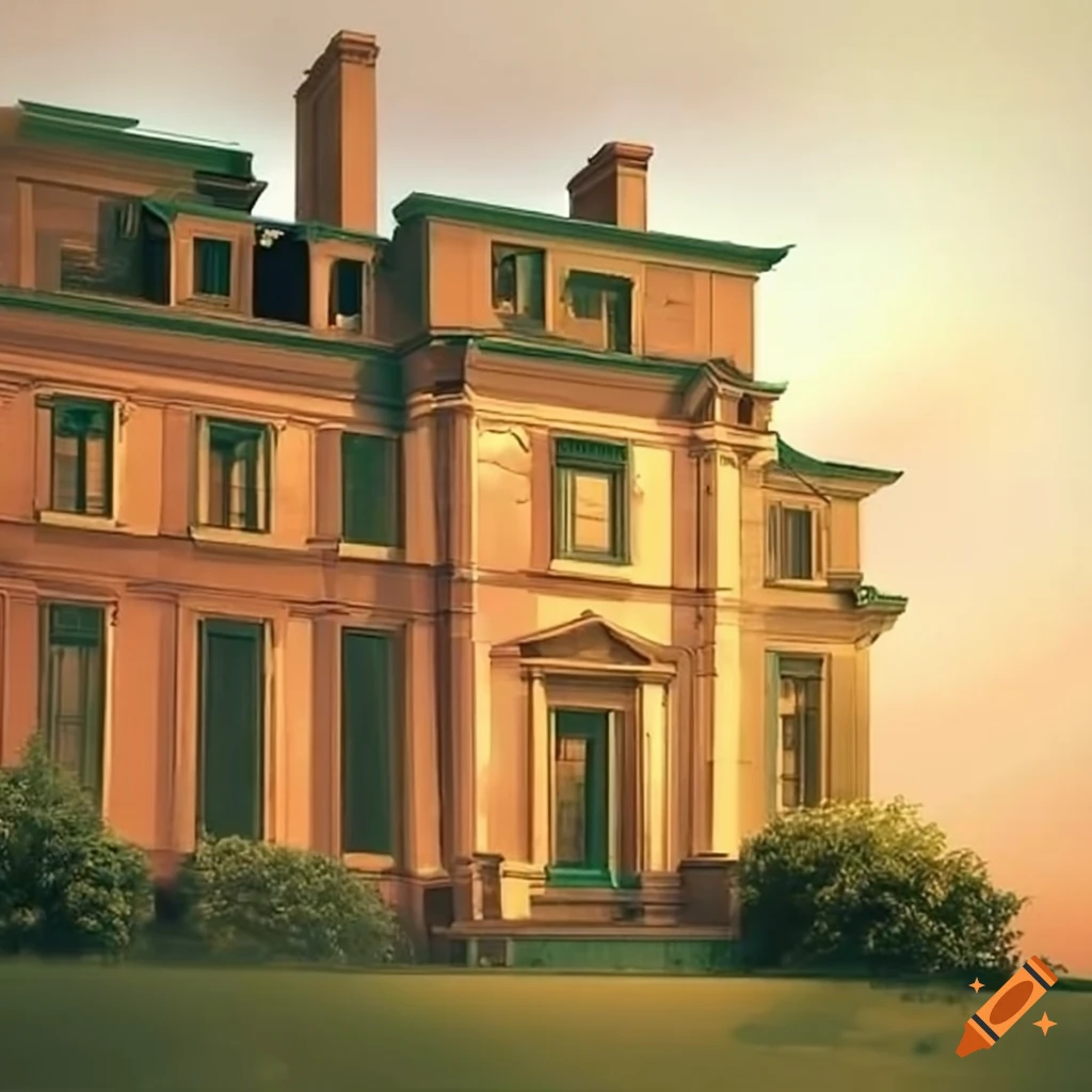 Side view of a mansion window on Craiyon