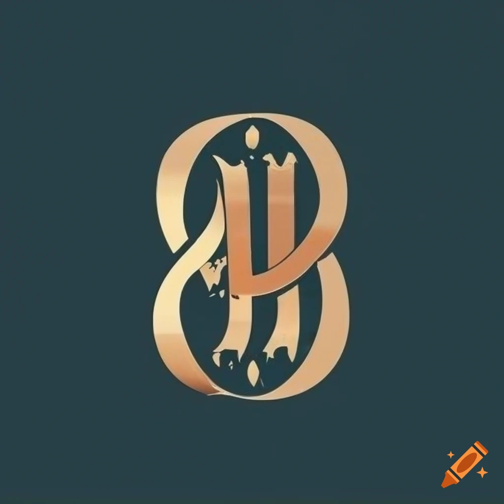 Elegant monogram logo with arabic-inspired typography