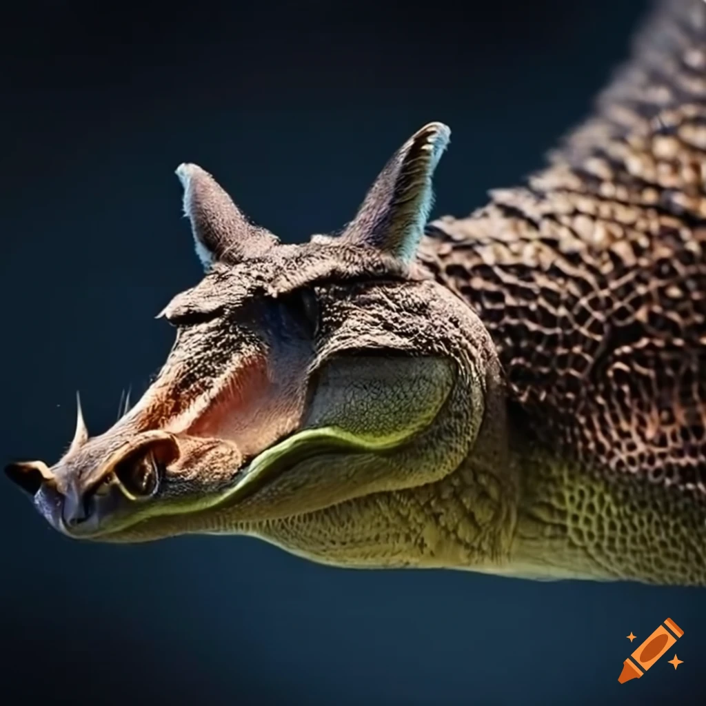 Kangaroo with crocodile skin on Craiyon