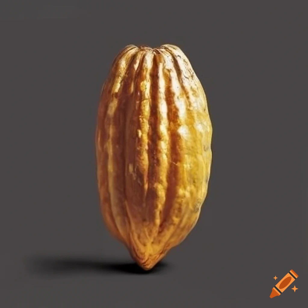 Gold and black cacao beans