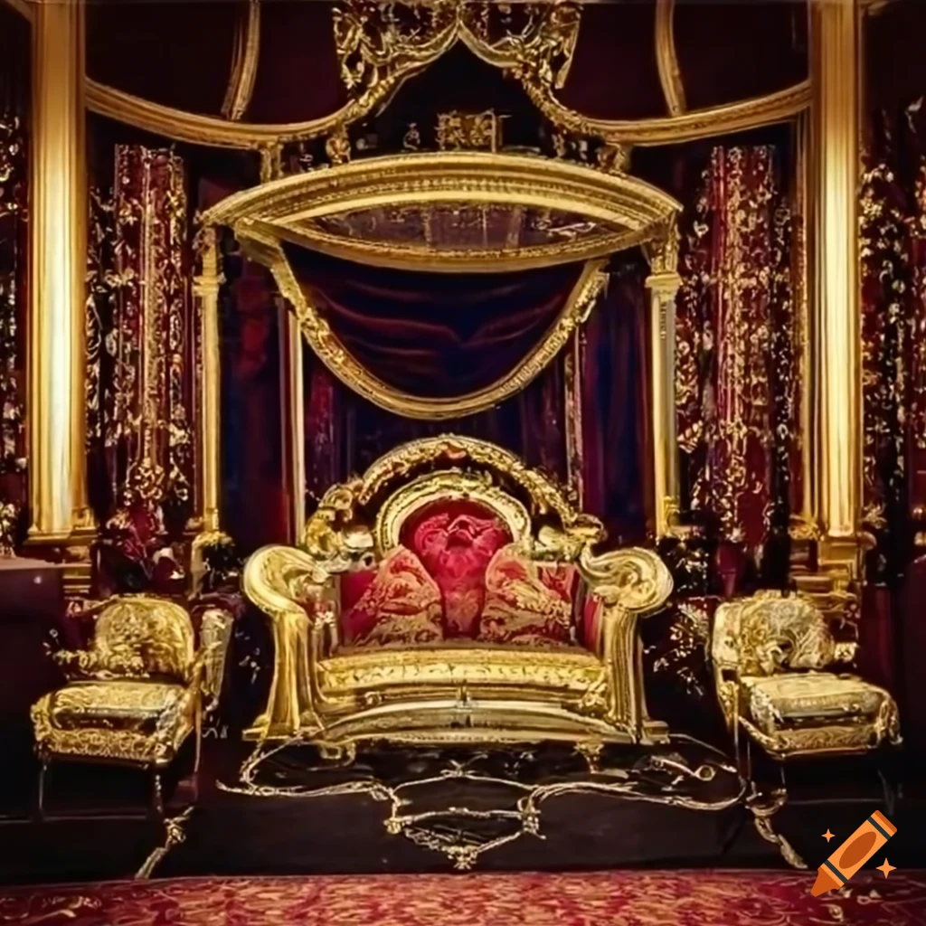 Opulent victorian lounge room on Craiyon