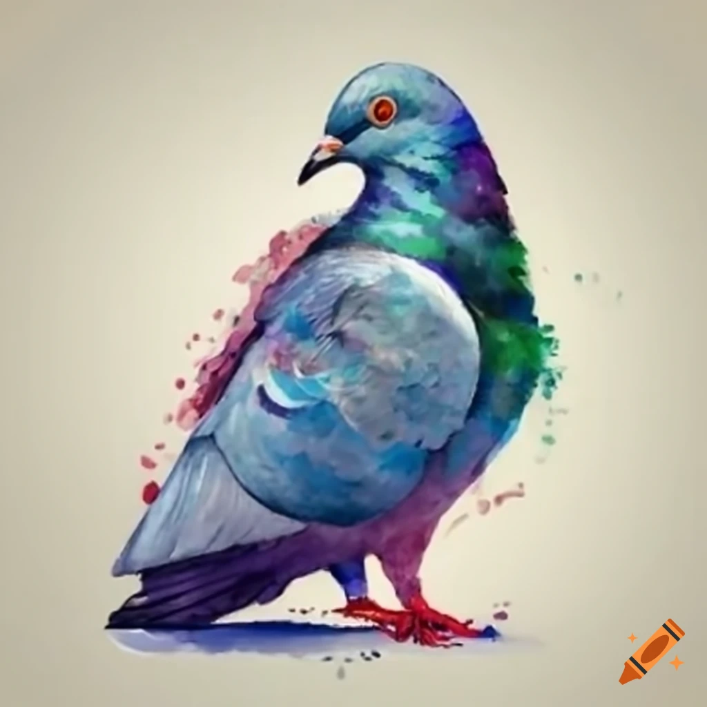 Pigeon wearing a hoody and using a laptop in an archive on Craiyon