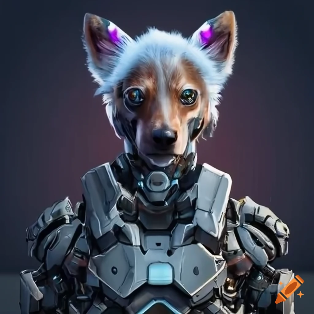 Moon illustration with a robotic fox on Craiyon