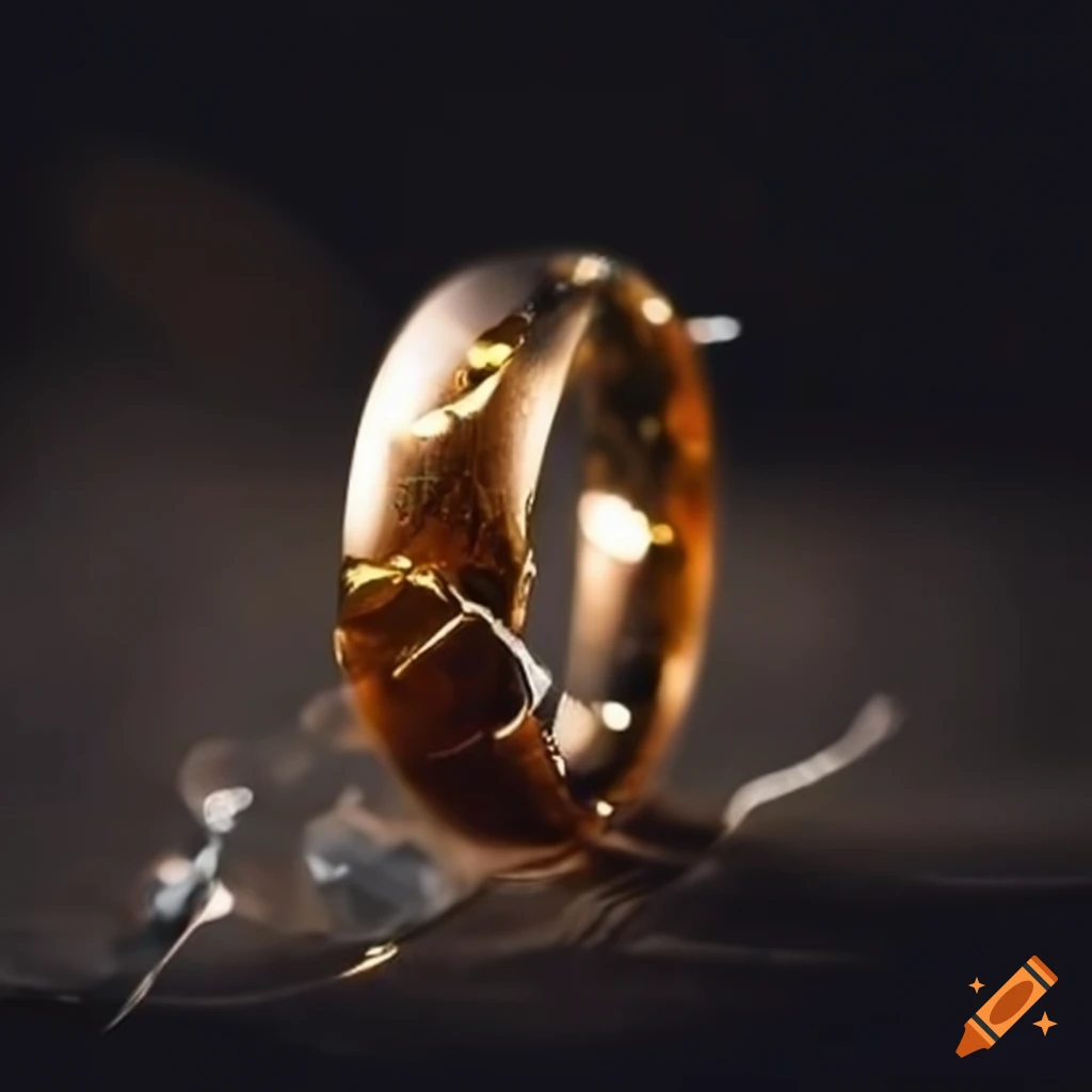 Shattered wedding ring on Craiyon