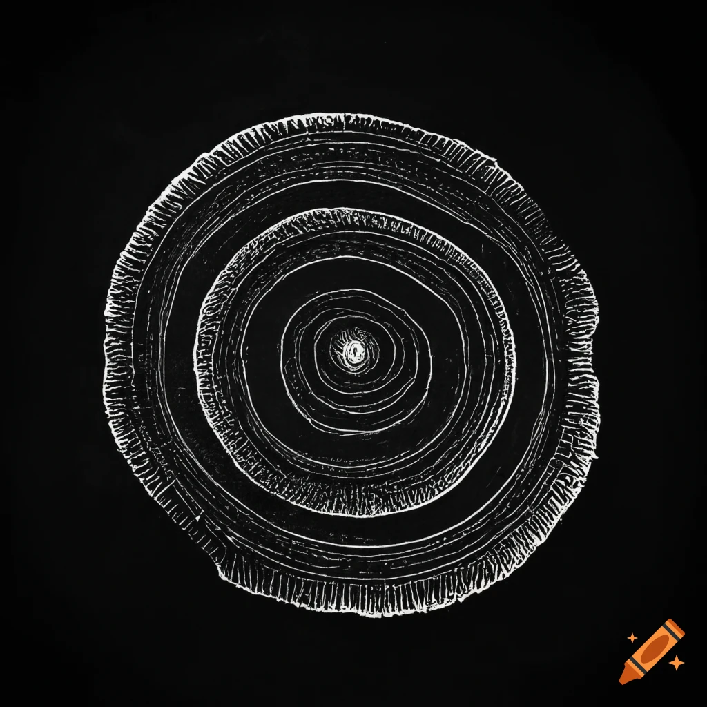 Art of different sized circles on a white background on Craiyon