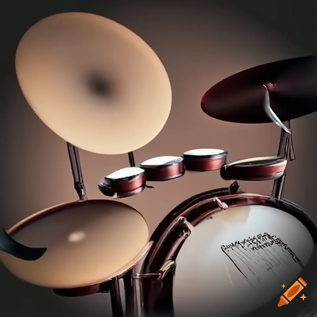 Cartoon kick drum illustration on Craiyon