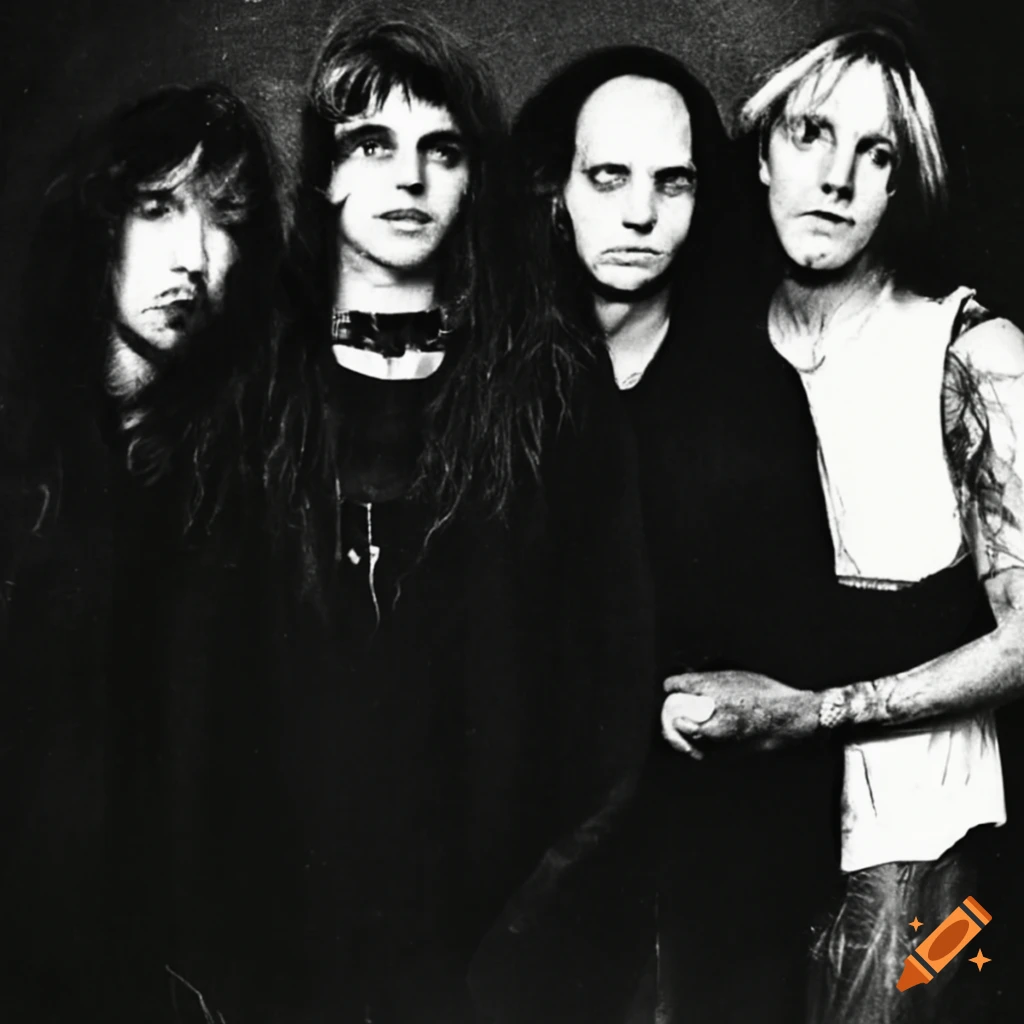 Bandphoto of a 70s psychedelic band on Craiyon