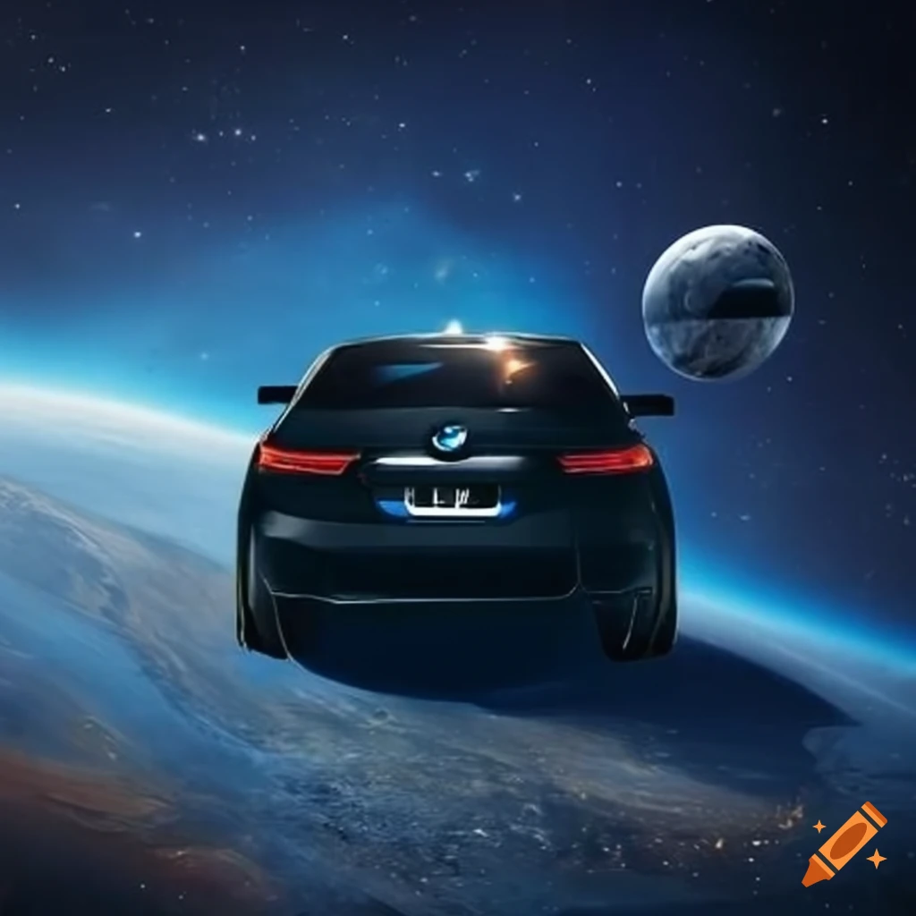 Bmw car in space on Craiyon