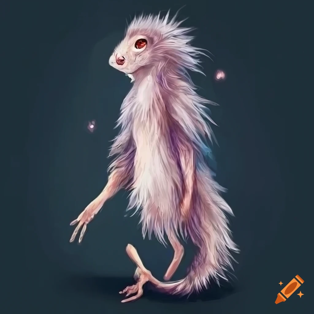 A playful creature with colorful fur and mischievous eyes on Craiyon