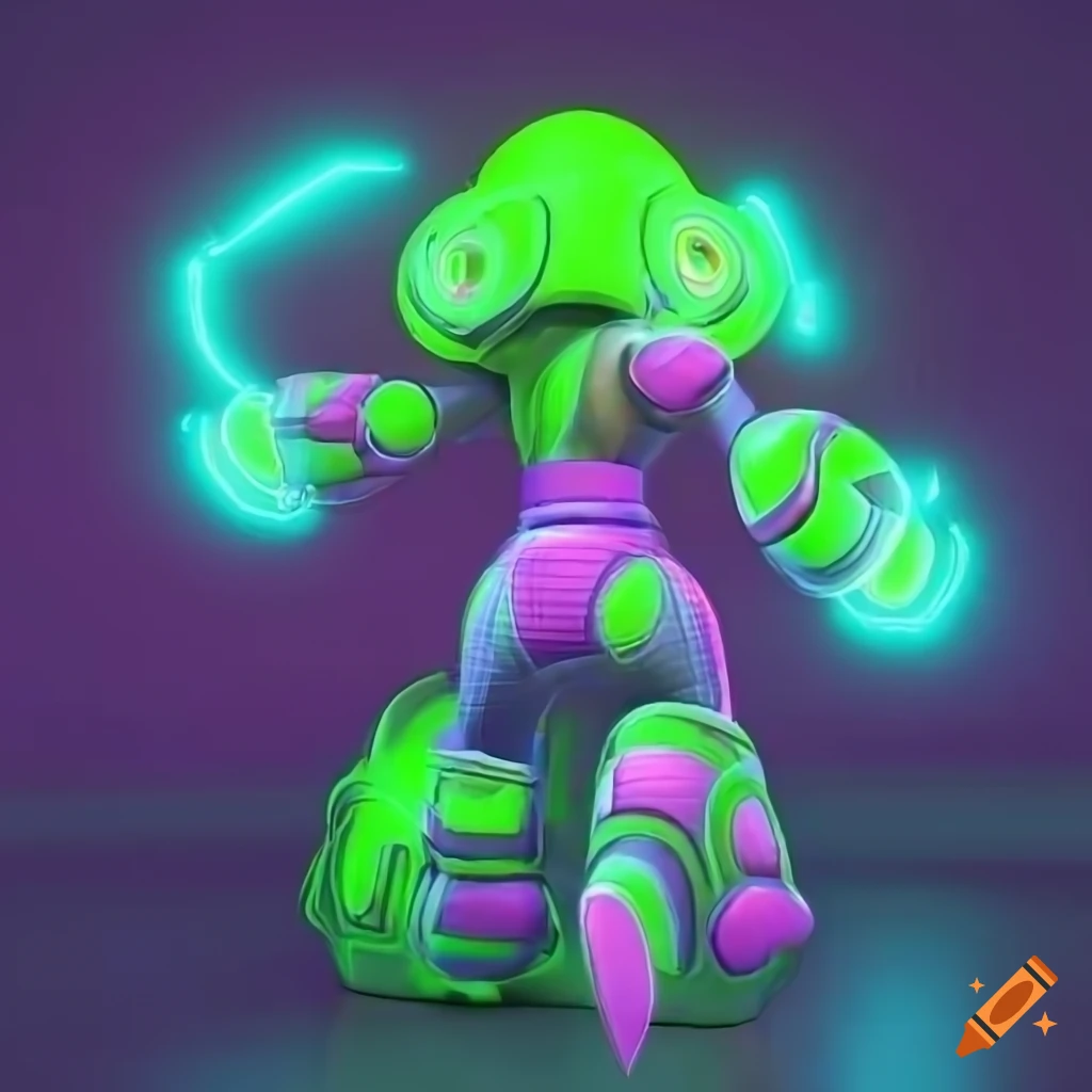 Thermal image of a modern polymorph mech on Craiyon
