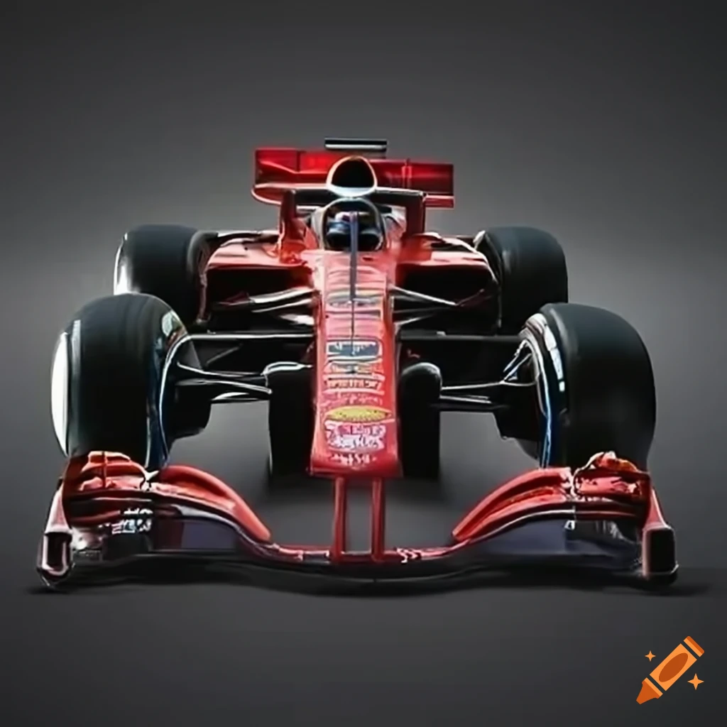 Formula 1 car racing on a track on Craiyon