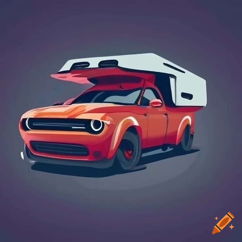 Image of a Dodge Demon SRT Hellcat camper van on Craiyon