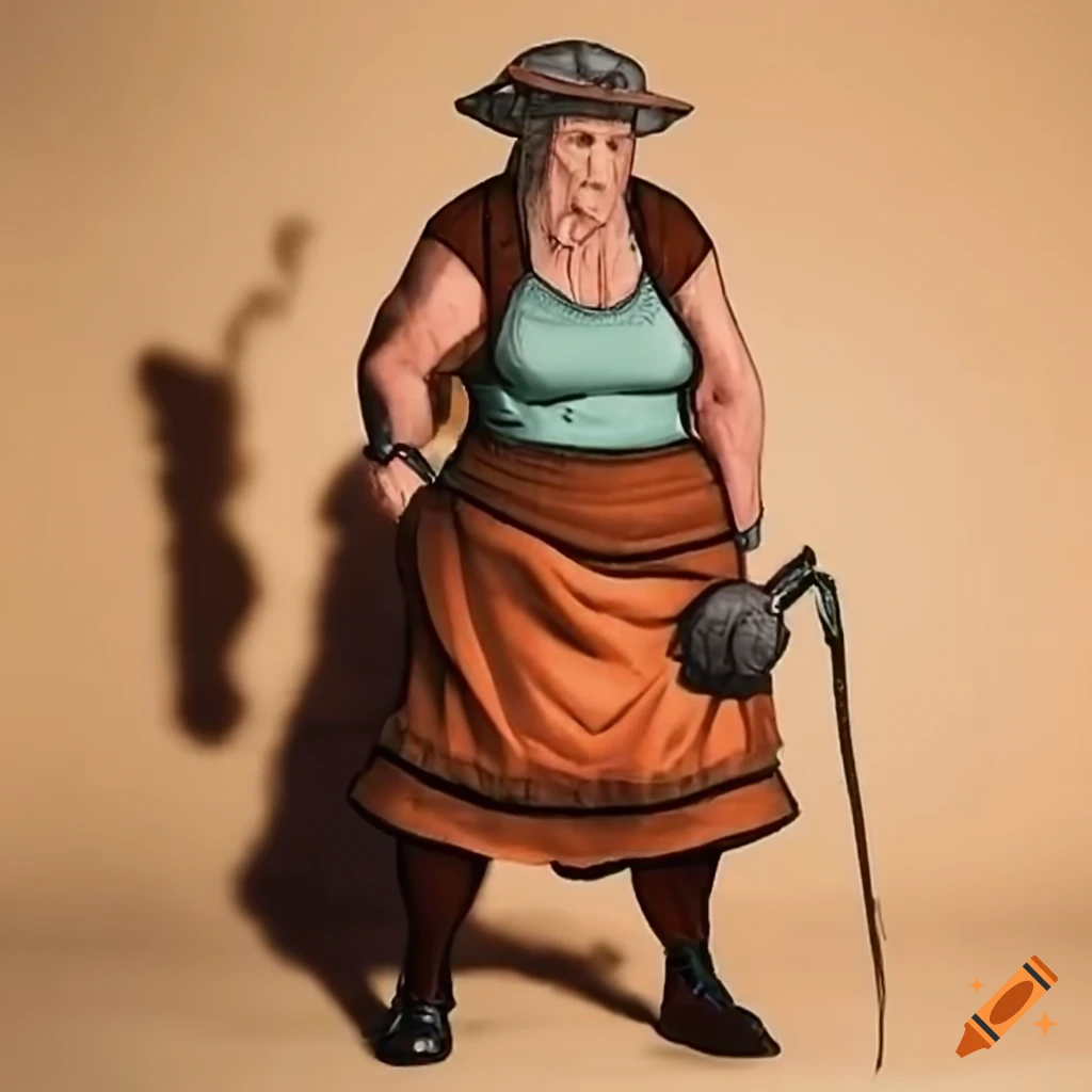Image of an old lady practicing martial arts on Craiyon