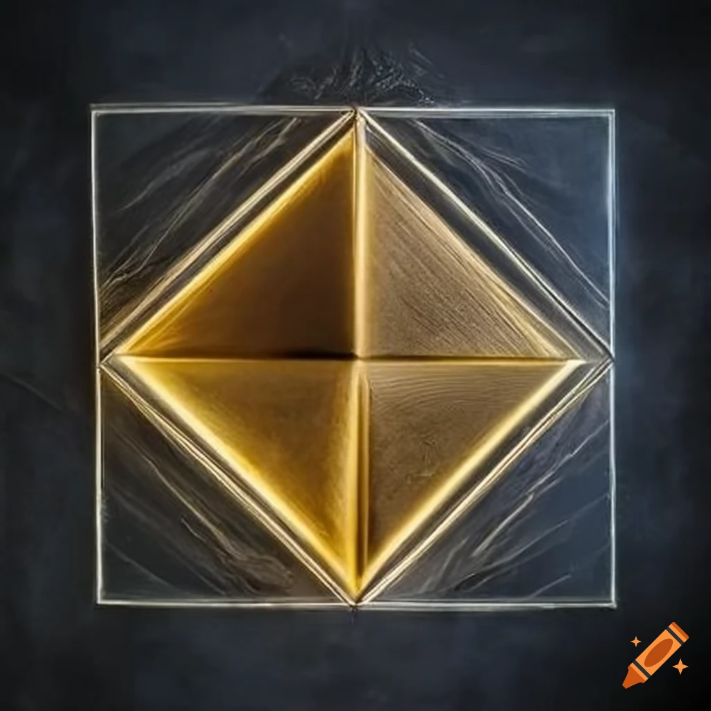 Golden triangle shaped snack on Craiyon