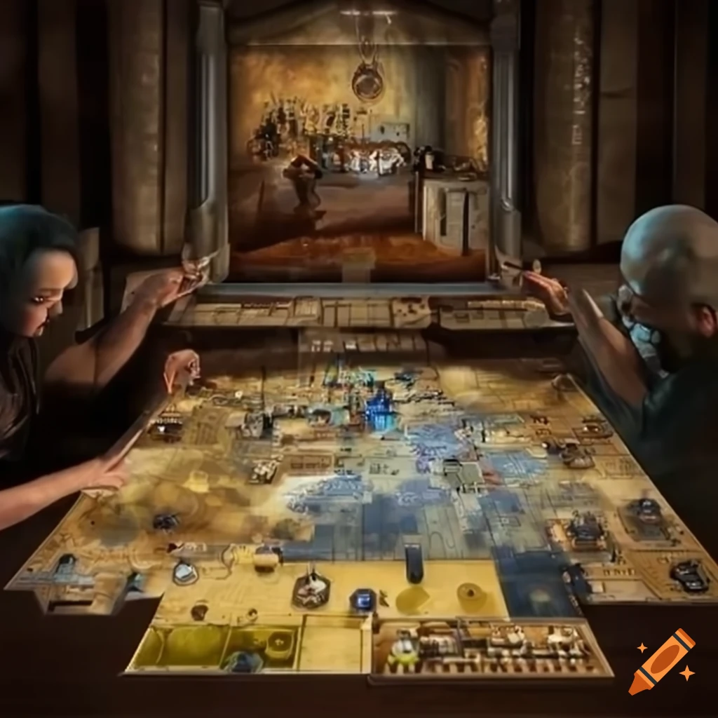 Image of a hyper-realistic civilization board game on Craiyon
