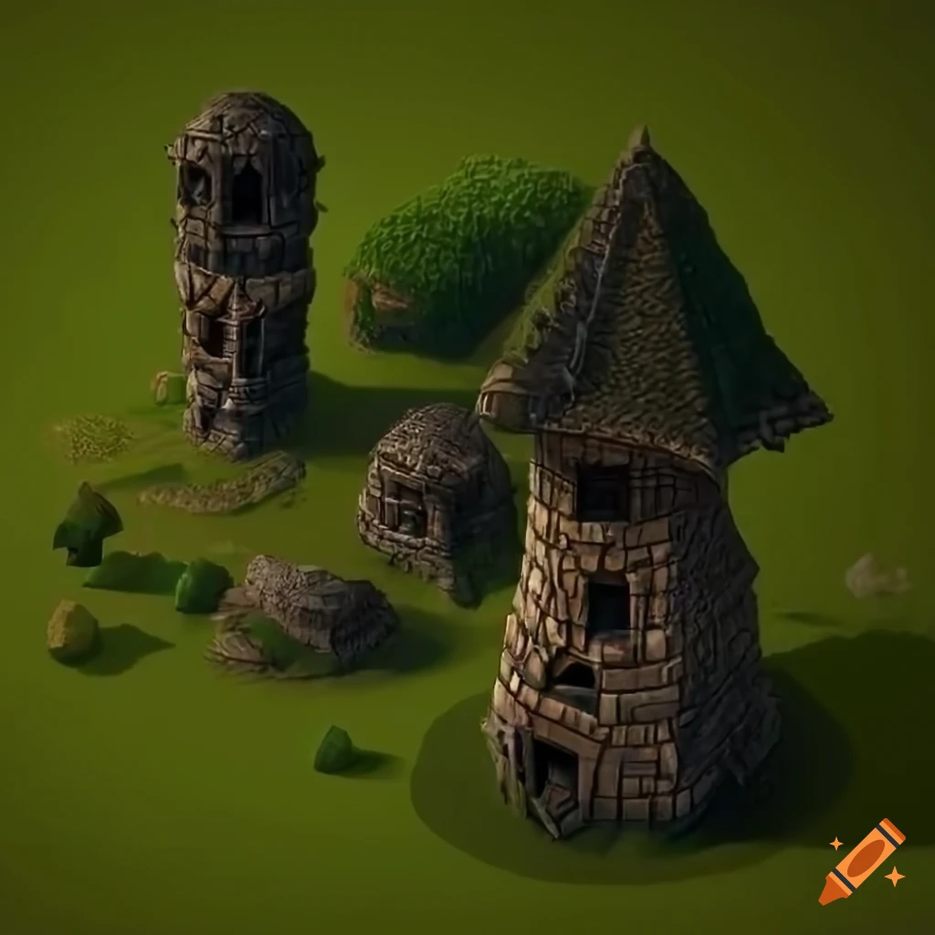Medieval tower in a fantasy rpg game on Craiyon