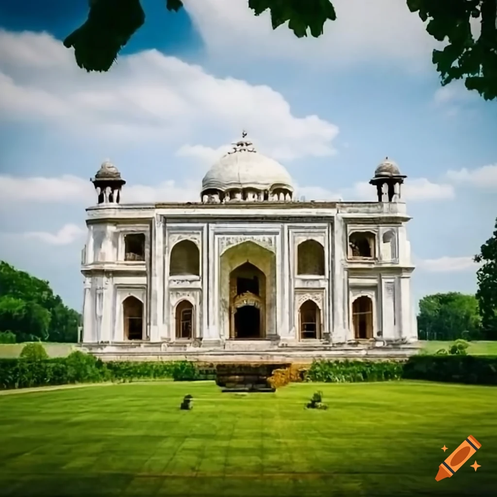 Frontal elevation of mughal mahal white house whitemarsh lynnewood on ...