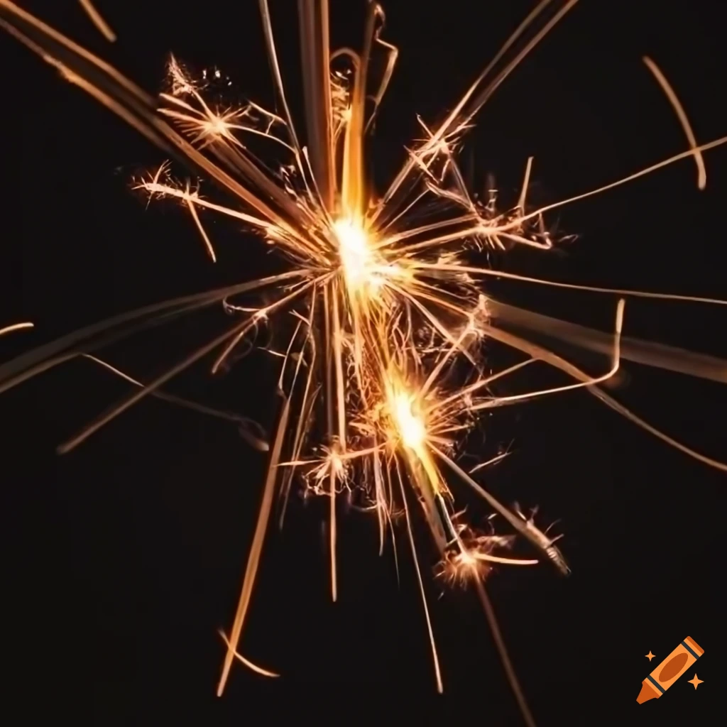 Sparkler glowing in the dark on Craiyon