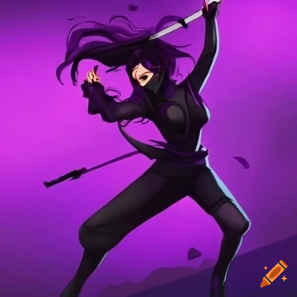 Une fille ninja on Craiyon