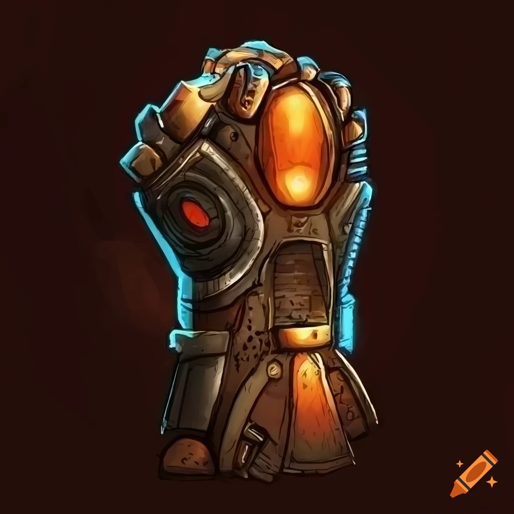 Knight gauntlet on Craiyon