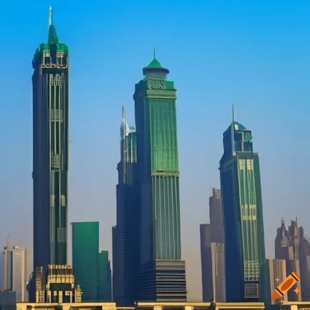 Panoramic skyline of modern skyscrapers in pakistan on Craiyon