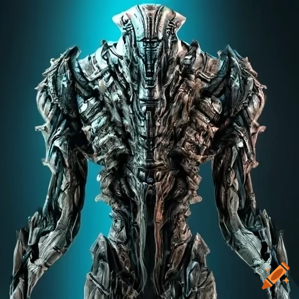 Concept art of a futuristic biomechanical alien on Craiyon
