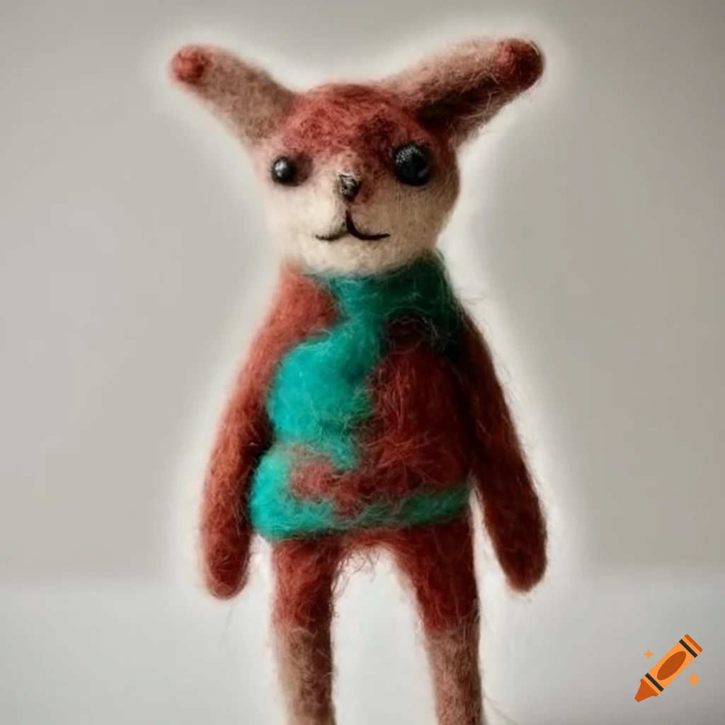 Adorable wool felted christmas creature on Craiyon