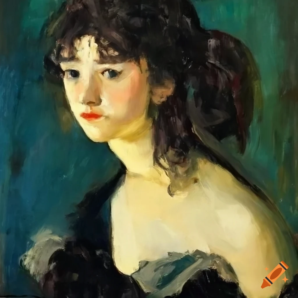 Shelly duval painting inspired by edouard manet on Craiyon