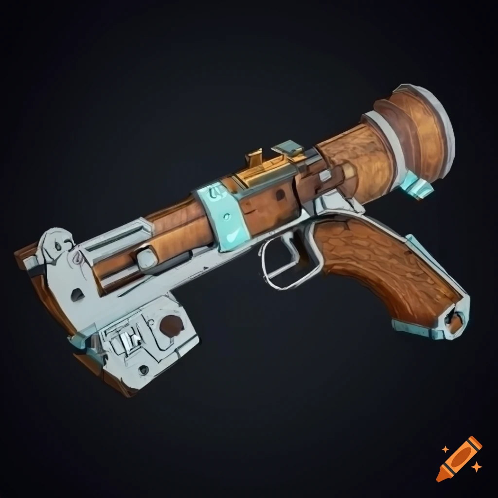 Flare gun with narrow and crackling barrel on Craiyon