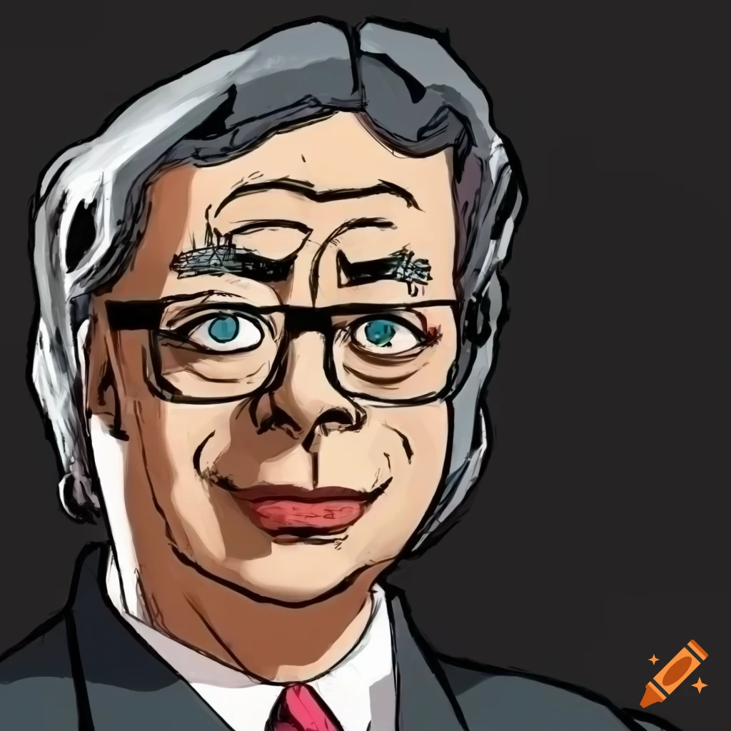 Cel-shaded comic illustration of gustavo petro urrego on Craiyon