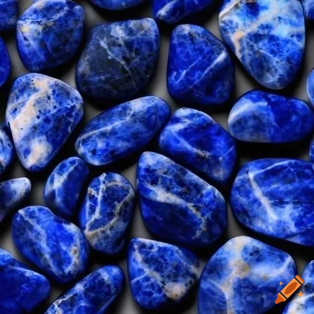 Blue sodalite crystal pattern on Craiyon