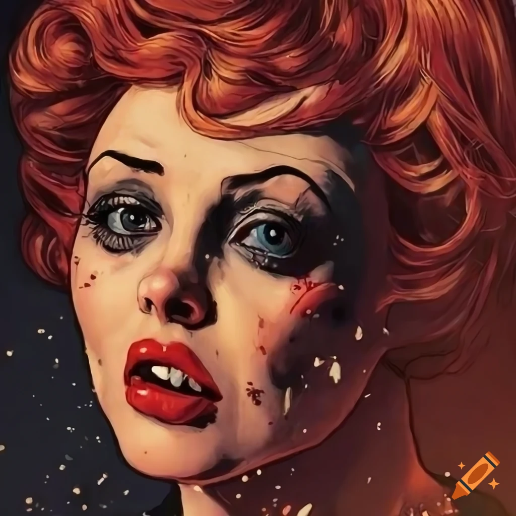 Vivacious noir graphic novel pinup villainess artwork by norman ...