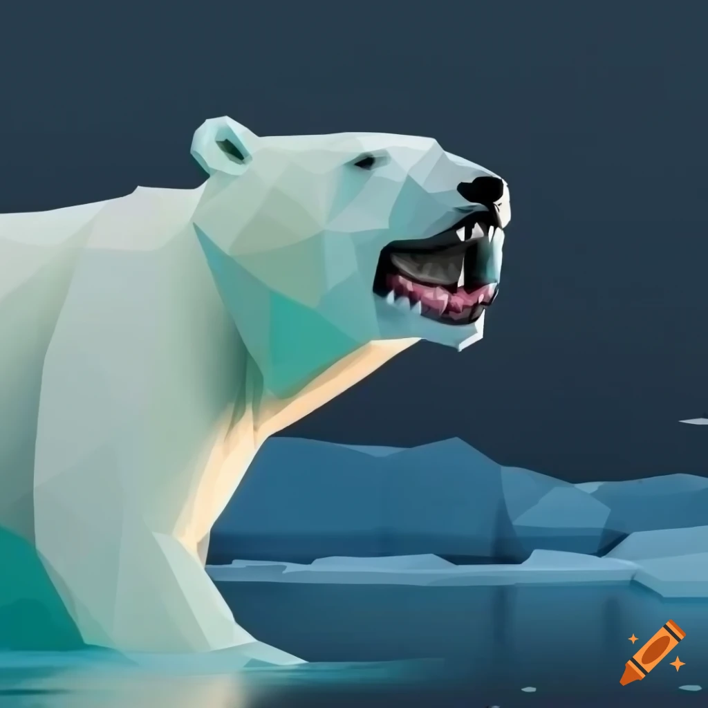 Low poly manatee on Craiyon