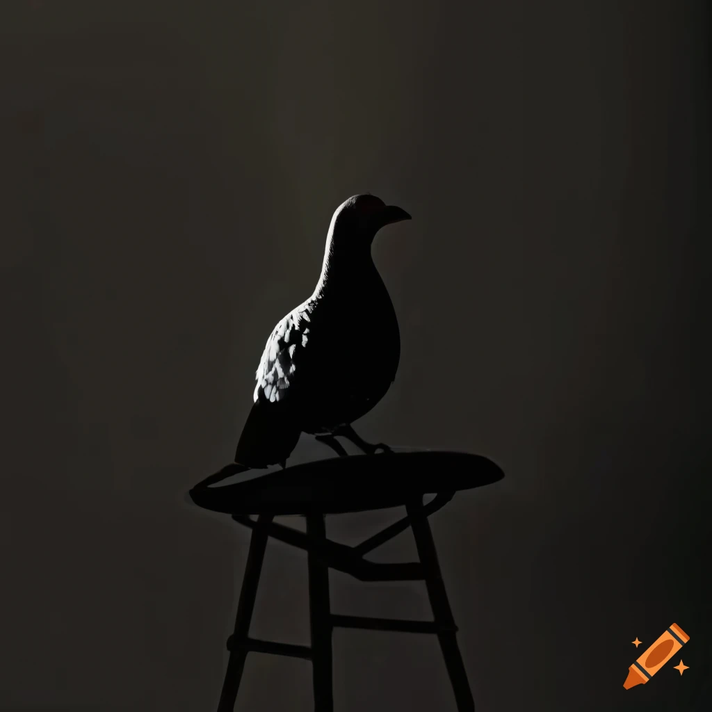 Digital artwork of a menacing duck with glowing eyes on Craiyon