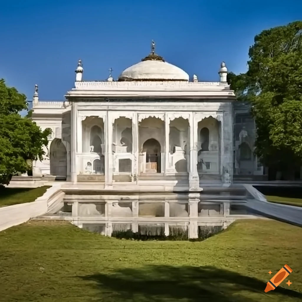 Front view of Mughal Mahal White House Whitemarsh Lynnewood on Craiyon
